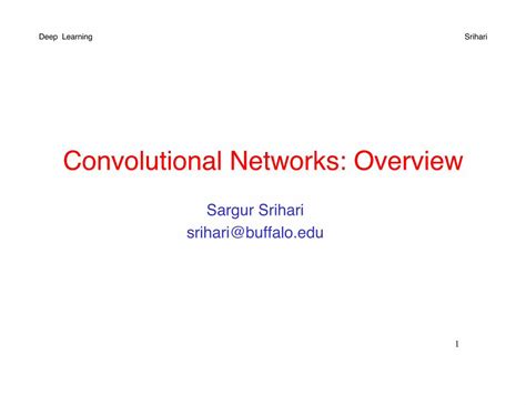 pdf convolutional networks overviewsrihari cse676 9 0 cnn overview pdf · motivation behind