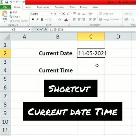 Shortcut Method To Add Current Date And Time In Excel Become Excel Expert Shorts Youtube