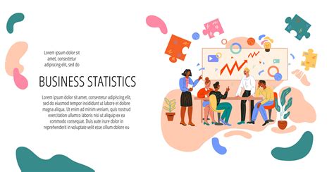 Business Statistics And Market Analytics Website Banner Template With Business Analytic