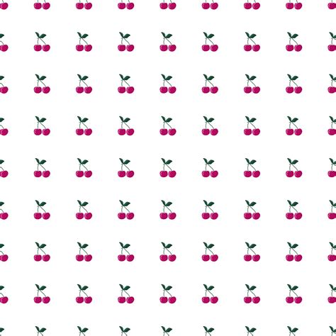 Cute Cherry Seamless Pattern Hand Drawn Cherries Wallpaper Vector Art At Vecteezy