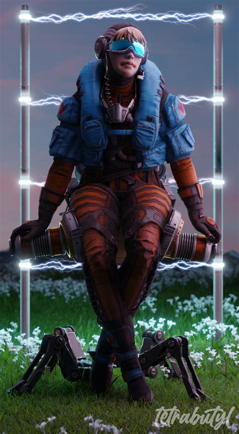 Wattson Portrait [done In Blender] R Apexlegends