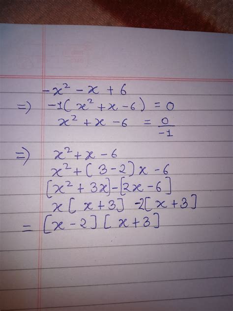 Factorise The Following 6 X X² Factorise The Following 6 X X²