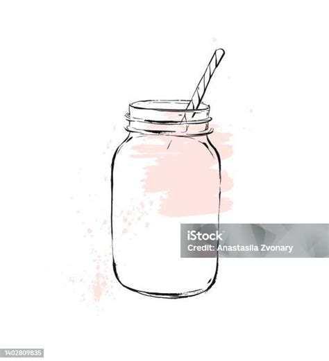 손으로 그린 벡터 그래픽 부엌 유리 기구 유리 항아리 장 파스텔 색된 자유 텍스처와 흰색 배경에 고립 된 액세서리를 마시는 감귤류 과일에 대한 스톡 벡터 아트 및 기타