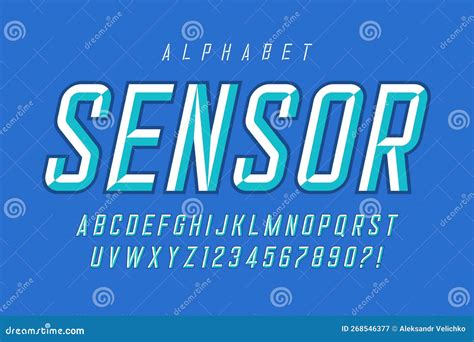 Original Display Font Design Chisel Alphabet Style Letters And Numbers Royalty Free Stock