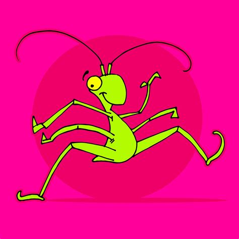 Download Grasshopper Insect Happy Royalty Free Stock Illustration