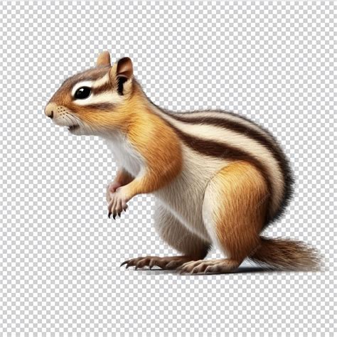 투명한 배경 Hd Png에 고립된 Psd 다람쥐 프리미엄 Psd 파일