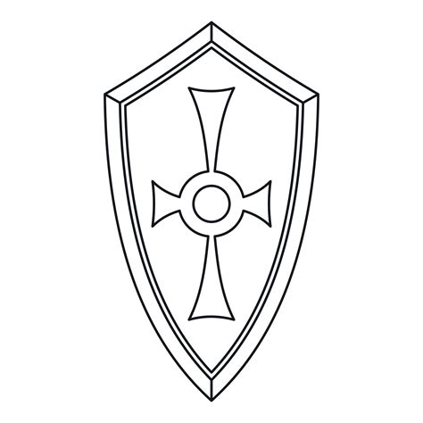 Shield Icon Outline Style 14645025 Vector Art At Vecteezy