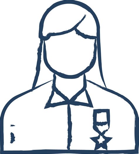 Guide Female Hand Drawn Vector Illustration 35334574 Vector Art At Vecteezy