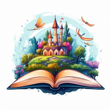 Premium Photo Magic Book Cartoon