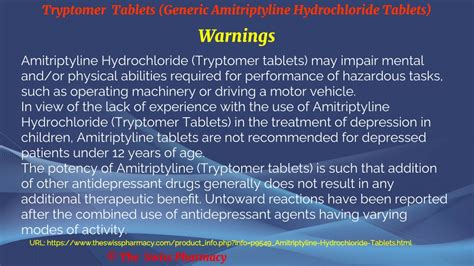 Ppt Tryptomer Tablets Generic Amitriptyline Hydrochloride Tablets Powerpoint Presentation