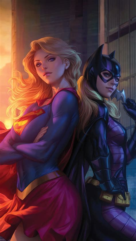 2160x3840 Supergirl And Batgirl Team Up Sony Xperia Xxzz5 Premium Hd