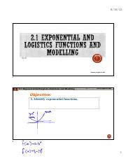 Exponential And Logistic Functions Identifying And Computing Course Hero