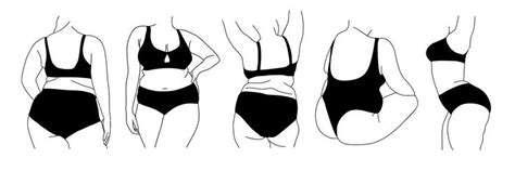 Line Art Of Curvy Woman Royalty Free Vector Image