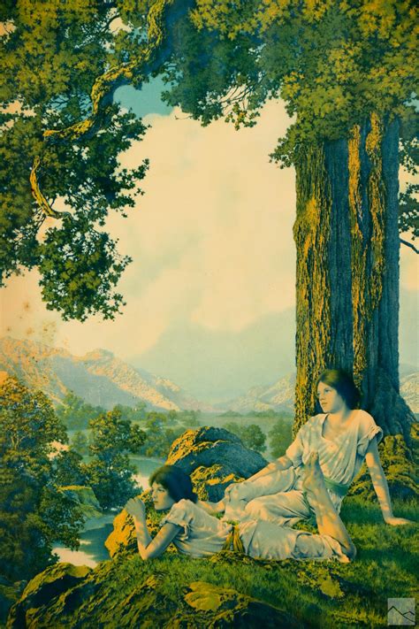 Bid Now Maxfield Parrish Hilltop Litho Art Print January Pm Est