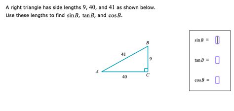 Solved A Right Triangle Has Side Lengths 9 40 And 41 As Chegg Com