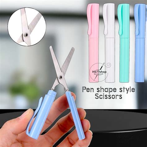 Mini Scissors Small Craft Scissors Pen Style Scissors Travel Safety Scissors Gunting Kecil