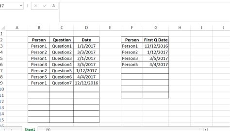 Microsoft Excel Counting First Occurence Based On Date In Another
