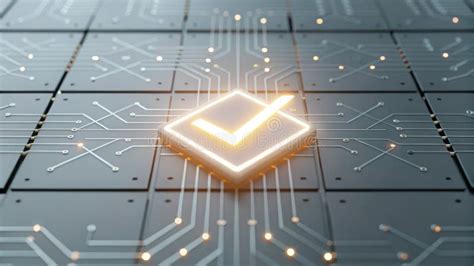 Circuit Board Showcasing A Glowing Orange Arrow Symbolizing Progress And Direction In