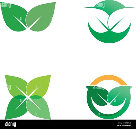 Tree Leaf Vector Logo Design Eco Friendly Concept Stock Vector Image Art Alamy