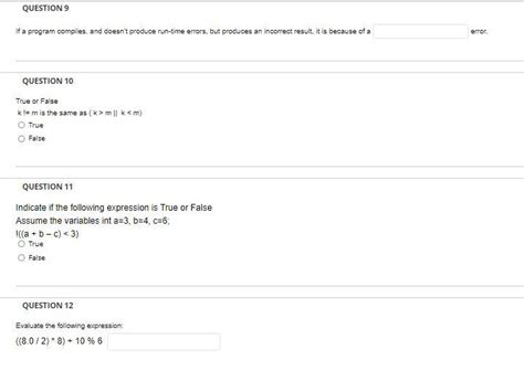 Solved Question 9 If A Program Compiles And Doesnt Produce