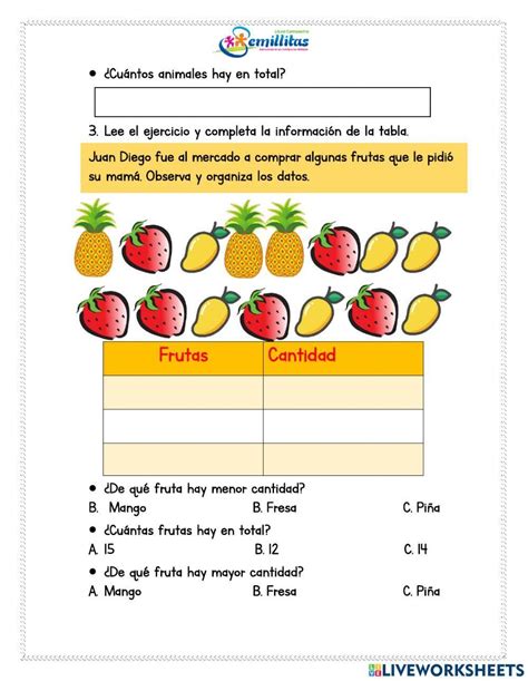 Tablas De Frecuencia Interactive Exercise For Educación Especial En 2025 Tablas De Datos