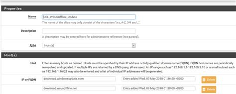 Firewall Rules And Alias For Wsusoffline Netgate Forum