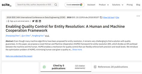 enabling quality control for entity resolution a human and machine