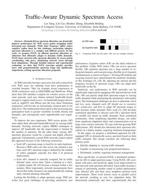 Pdf Traffic Aware Dynamic Spectrum Access