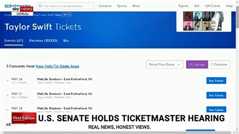 Us Senate Judiciary Committee Holds Hearing On Ticketmaster Sky News