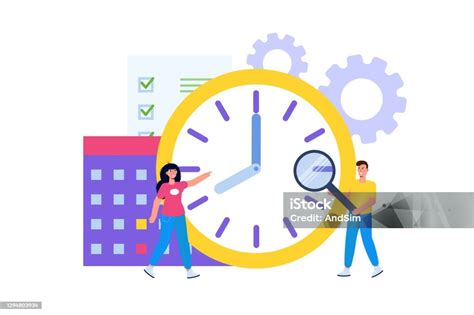 효과적인 워크플로우 조직 팀워크 프로세스 마감일 존중 효율적인 근무 개념 벡터 그림입니다 개발에 대한 스톡 벡터 아트 및 기타