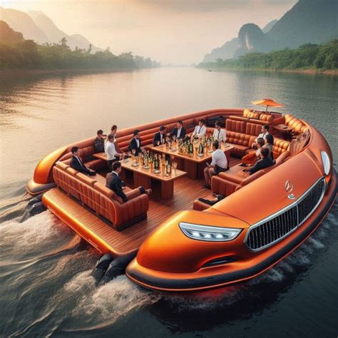 Luxury Mercedes Inspired Inflatable Lounge Boat Elevate Your Water