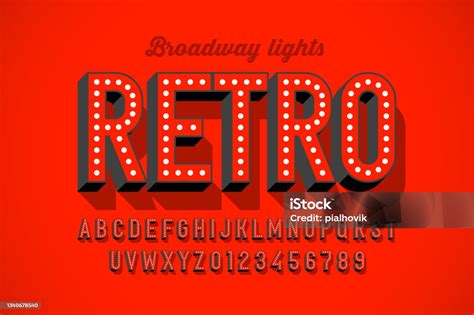 브로드 웨이 조명 복고풍 빛 담즙 기호 스타일 글꼴 극장 네온사인에 대한 스톡 벡터 아트 및 기타 이미지 극장 네온사인 컴퓨터 글자 문자 Istock