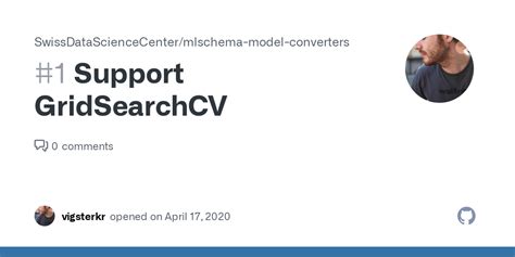 Support Gridsearchcv · Issue 1 · Swissdatasciencecentermlschema Model Converters · Github