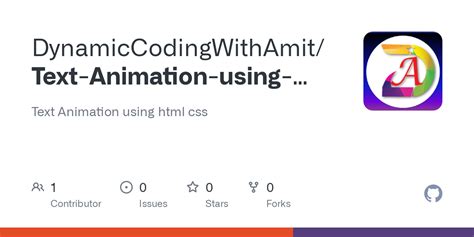 Github Dynamiccodingwithamittext Animation Using Html Css Text