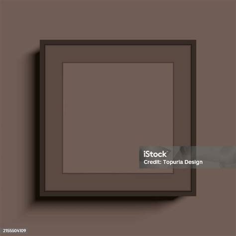 벽에 걸려 있는 빈 사각형 모양의 베이지색 프레임 포스터 벡터 모형입니다 0명에 대한 스톡 벡터 아트 및 기타 이미지 0명