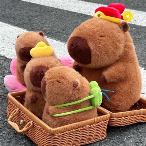 Inapo Simulation Capybara Plush Pendant Capybara Rodent Cloth Doll Capybara Plush Toy Capybara
