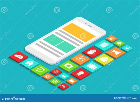 Vector Modern Concept 3d Isometric Smartphone Stock Vector Illustration Of Email Application
