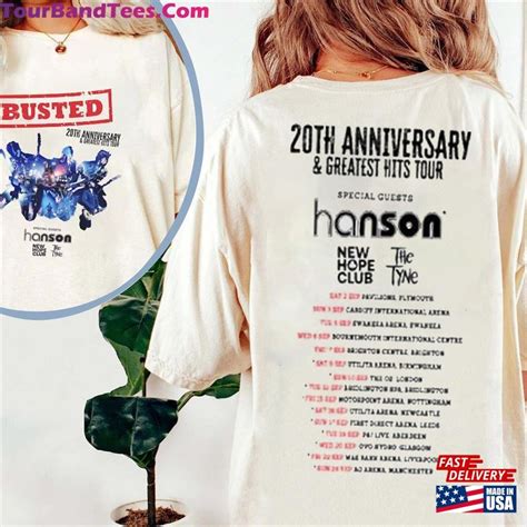 Busted Band 2023 Tour T Shirt 20th Anniversary And Greatest Hits
