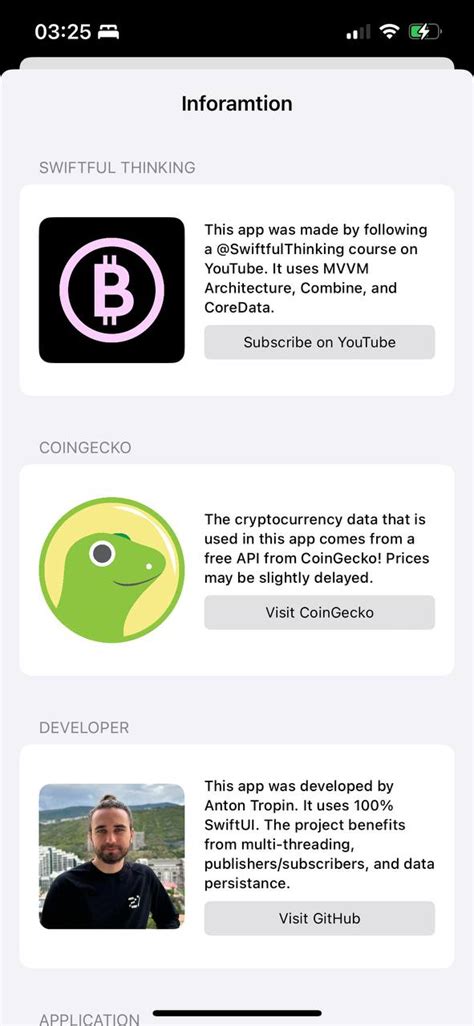 SwiftUI Combine CoreData FileManager CoinGecko Free API