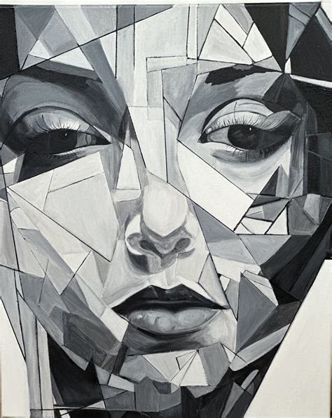 Facial Geometry 1 Painting By Larisa Robins