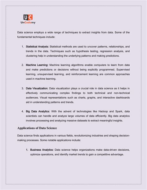 Introduction To Data Science Unveiling Insights Hidden In Data Pdf