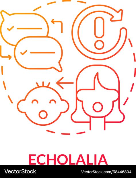 Echolalia Concept Icon Royalty Free Vector Image