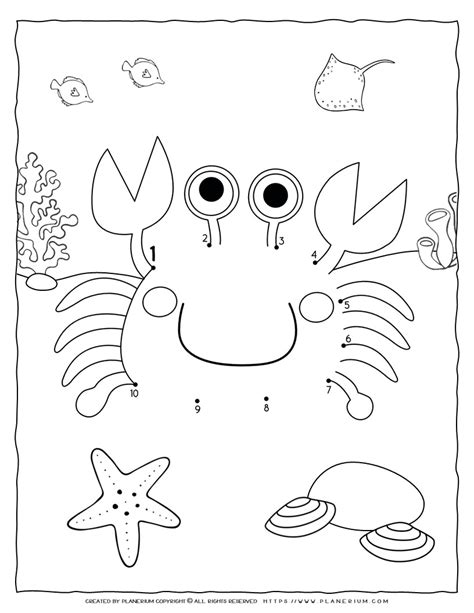 Connect The Dots And Draw A Cute Crab Numbers Game Fo Vrogue Co