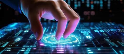 Premium Photo Businessman Using Fingerprint Indentification To Access Personal Financial Data