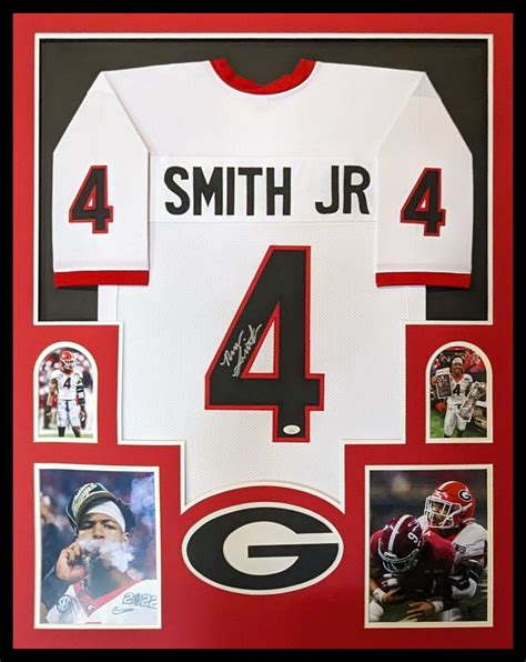 Framed Georgia Bulldogs Nolan Smith Jr Autographed Signed Jersey Jsa