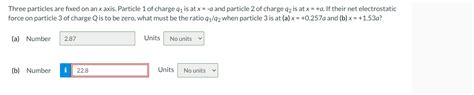 Solved Three Particles Are Fixed On An X Axis Particle Chegg Com