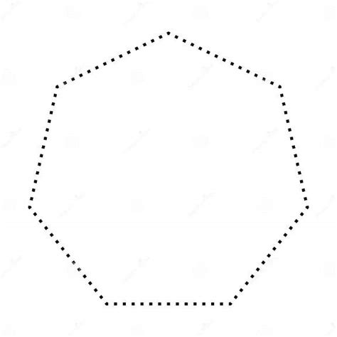 Heptagon Symbol Dotted Shape Vector Icon For Creative Graphic Design Ui Element In A Pictogram