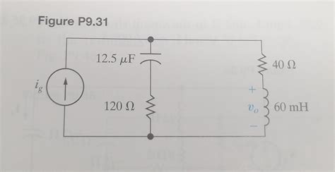 solved 9 31 find the steady state expression for vo in the