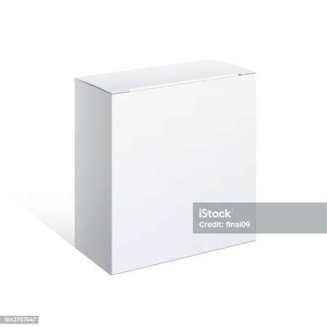 현실적인 사각형 백서 패키지 상자입니다 모형 벡터 그림입니다 0명에 대한 스톡 벡터 아트 및 기타 이미지 0명 3 3차원 형태 Istock