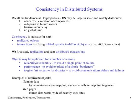 ppt consistency in distributed systems powerpoint presentation free